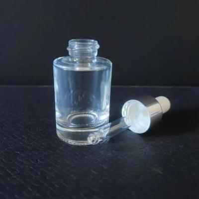 China 30ml 50ml Flat Square Rectangle Luxury Dropper Essential Oil Glass Bottles for Body Oil for sale