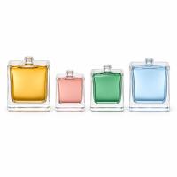 China Luxury Custom Rectangular 60ml 100ml Empty Perfume Glass Bottles for sale
