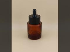 Delicate Design Black Small Glass Dropper Bottle for Face Essence