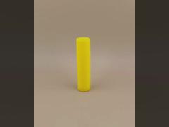 Small Smooth Yellow Lip Balm Packaging with Pink Lid for Lipsticks