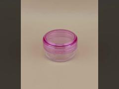 Certified Clear Plastic Cream Jar With Pink Screw Lid For Skincare And Customizable