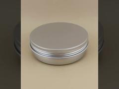 Customized CRC Possible Big Silvery Aluminum Case With Screw Cap For Cosmetic