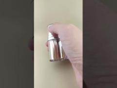 Two-Color Golden and Silvery Airless Pump Bottle with Outer Covering for Cosmetic and Skincare Product