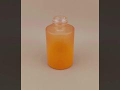 New Design Orange Ribbed Glass Bottle for Soaking Lotion