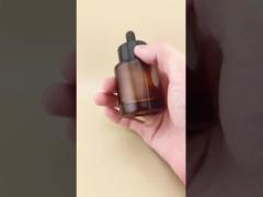 Delicate Design Clear Brown Smooth Round Dropper Bottle for Essence