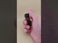 Delicate Design Clear Brown Smooth Round Glass Bottle for Medicament