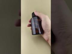 Delicate Design Clear Brown Smooth Round Glass Bottle with Special Lid for Medicament