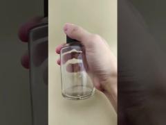 Delicate Design Clear Big Smooth Round Glass Bottle with Special Lid for Medicament