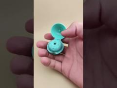 Cyan Plastic Smooth Matte Spherical Lid for Cosmetic Bottles