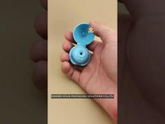 sky blue plastic smooth spherical lid for cosmetic bottles