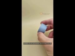 bluegrey plastic round smooth matte cap for cosmetic bottles