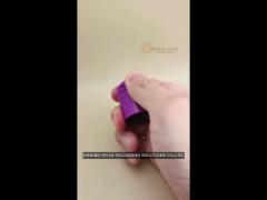 nice design purple plastic round smooth cap for cosmetic bottles