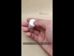 small white plastic round smooth cap for skincare bottles