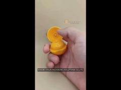 yellow plastic smooth matte spherical lid for cosmetic bottles