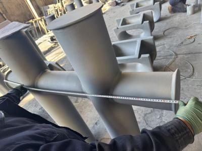 China High performance Customized Cast Iron Mooring Cleats Ballards Single / Double / Cross Dock Bollards for sale