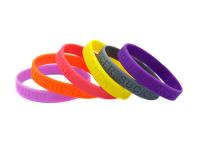 China Custom Debossed Silicone Wristbands 202x12x2mm Solid Colors for Events for sale