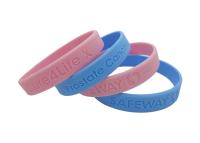 China Custom Debossed Silicone Wristbands 202x12x2mm Solid Colors for Events for sale