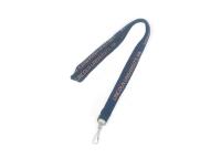 China Custom Polyester Double Hook Lanyard 2cm Wide with Breakaway Clasp for Safety for sale