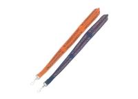 China Custom Polyester Double Hook Lanyard 2cm Wide with Breakaway Clasp for Safety for sale