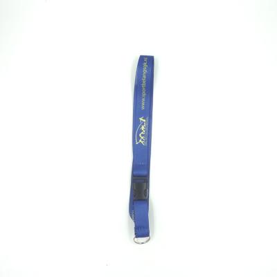 China Printed Blue Full Color Lanyards , Screen Printed Lanyards With Key Ring for sale