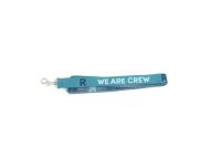 China Custom Polyester Woven Lanyards 460mm Length with Plastic Hook for ID Badge for sale