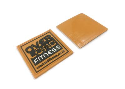 China 40x40x2mm Custom Patches For Hats Soft Silicone Rubber Material 3D Design for sale