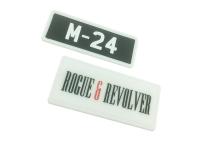 China Custom 3D PVC Badge Appliques Embossed Sewn Patches 30mm Zinc Alloy Button Loop for sale