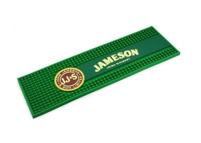 China Customized Logo Plastic Soft PVC Bar Mat CMYK Color Low Cadmium Material for sale