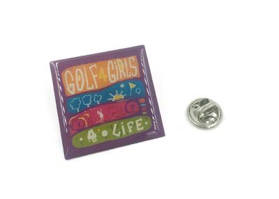 China Women Men Custom Enamel Badges , T - Shirt Jewelry Unique Enamel Lapel Pin Badge for sale