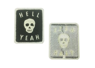 China Square And Round Adhesive Embroidered Patches Laser Cut Merrowed Edge for sale