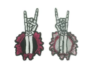 China Heat Cut Border Sew On Embroidered Patches , Eco Friendly Embroidered Badge Patch for sale