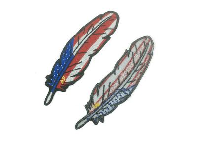 China Heat Cut Border Sew On Embroidered Patches , Eco Friendly Embroidered Badge Patch for sale