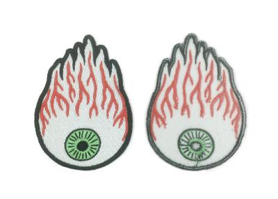China Heat Cut Border Sew On Embroidered Patches , Eco Friendly Embroidered Badge Patch for sale