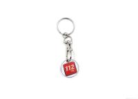 China Custom Logo Metal Keychain 2D 3D Effect Shopping Cart Coin Holder for Supermarket Promotion for sale