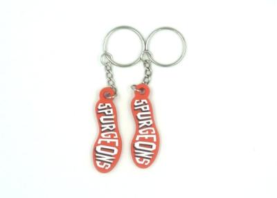 Cina PVC molle Keychains 50x15x2mm di forma irregolare 2D per la promozione di marca in vendita