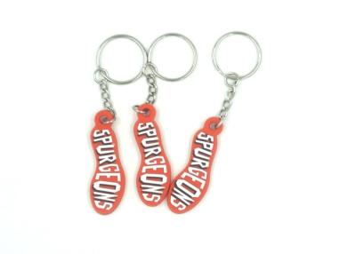 Cina PVC molle Keychains 50x15x2mm di forma irregolare 2D per la promozione di marca in vendita