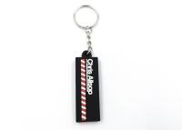 China Personalized Rectangle Shape Soft PVC Keychains Double Side Rubber Material for sale