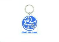 China Custom 3D Soft PVC Keychains Single or Double Sided Promotional Gift 5cm for sale