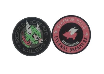 Cina L'adesivo personale ha ricamato le toppe con il bordo di Merrowed del taglio del laser in vendita