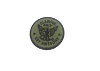 China Custom Embroidered Patches Round Shape Iron On Up to 12 Colors Laser Cut Merrowed Edge for sale