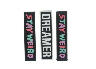 China Hot Melt Adhesive Embroidered Cloth Patches , Durable Custom Embroidered Patches For Hats for sale