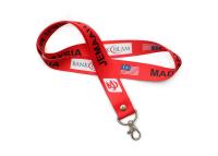 China Custom Red Dye Sublimated Polyester Lanyards 920x25mm for School Events for sale