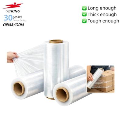 China YIHONG Custom Packaging Plastic Hand Pallet Stretch Wrap Film Roll for sale
