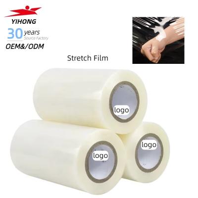 China YIHONG PE Soft Glossy Stretch Film High Transparency Moisture Proof Machine Grade Packaging Reinforcement Protection 50cm Width for sale