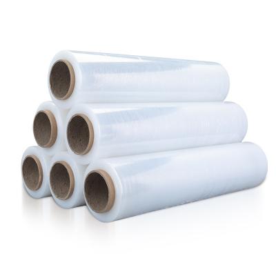 China 15 Microns Clear LLDPE Soft Stretch Film 100% Recyclable Machine Grade Pallet Wrap for Small Business and E-Commerce for sale
