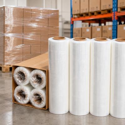 China Intaglio Printing Pallet stretch wrap tensile strength 150 to 200 Mpa ideal for heavy load pallet wrapping and enhanced load stability for sale