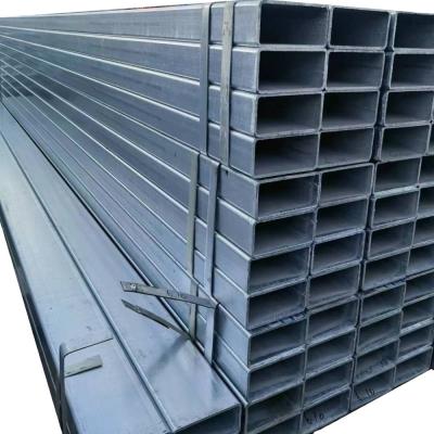 China Clearing Stock Carbon Rectangular Steel Tube Finely Processed U-Bar Galvanized Square Tube for sale