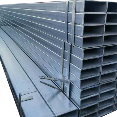 China Galvanized Steel U-Bar 70mm Square Pipe Schedule 40 Welded Channel for Construction for sale