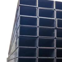 China Black Hollow Section Rectangular Finely Processed Channels U-Bar Galvanized Square Tube for sale