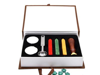 China Wedding Diy Letter Sealing Wax And Wax Seal Stamp Kit Gift Set for sale